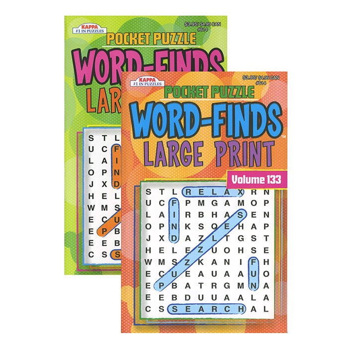 KAPPA Pocket Puzzle Word Finds Large Print - Walmart.com