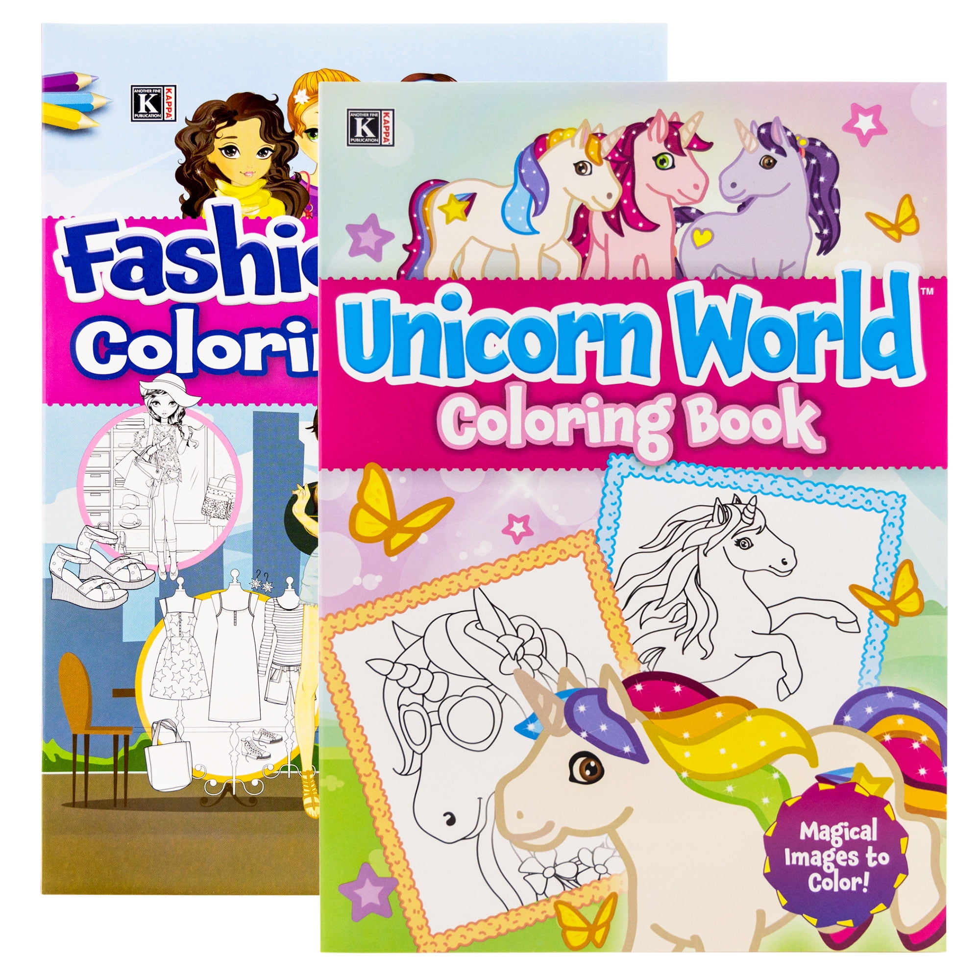 KAPPA Unicorn World Coloring & Activity Book 2 Titles, for Learning ...