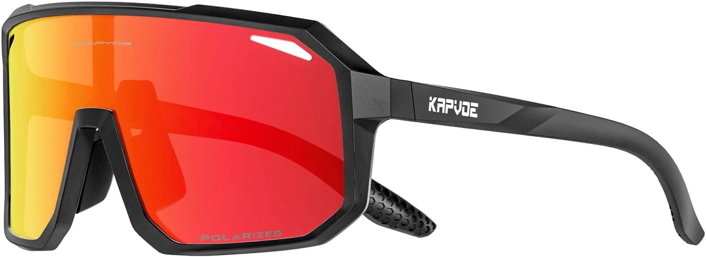 Kapvoe Polarized Cycling Sunglasses Sports Uv400 Protection For Men