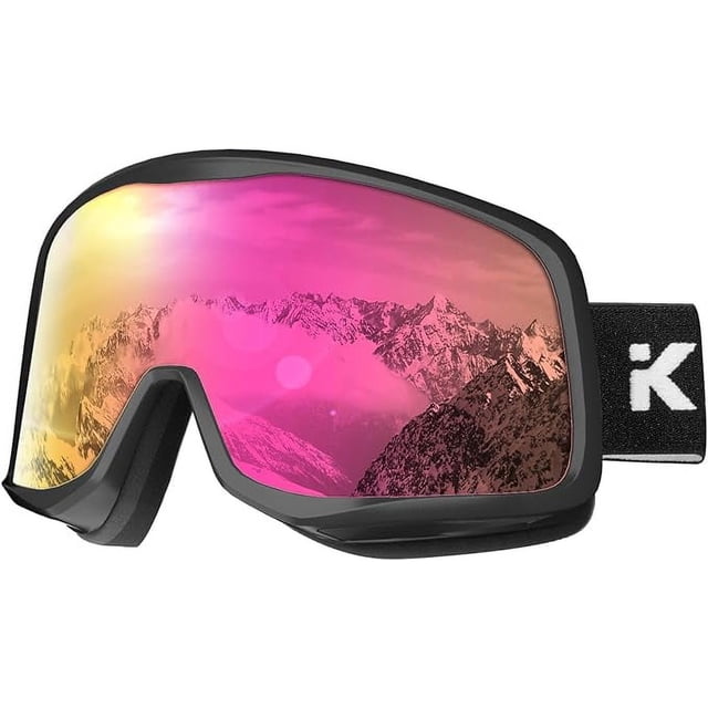 KAPVOE Ski Goggles OTG - over Glasses Ski/Snowboard Goggles for Men ...