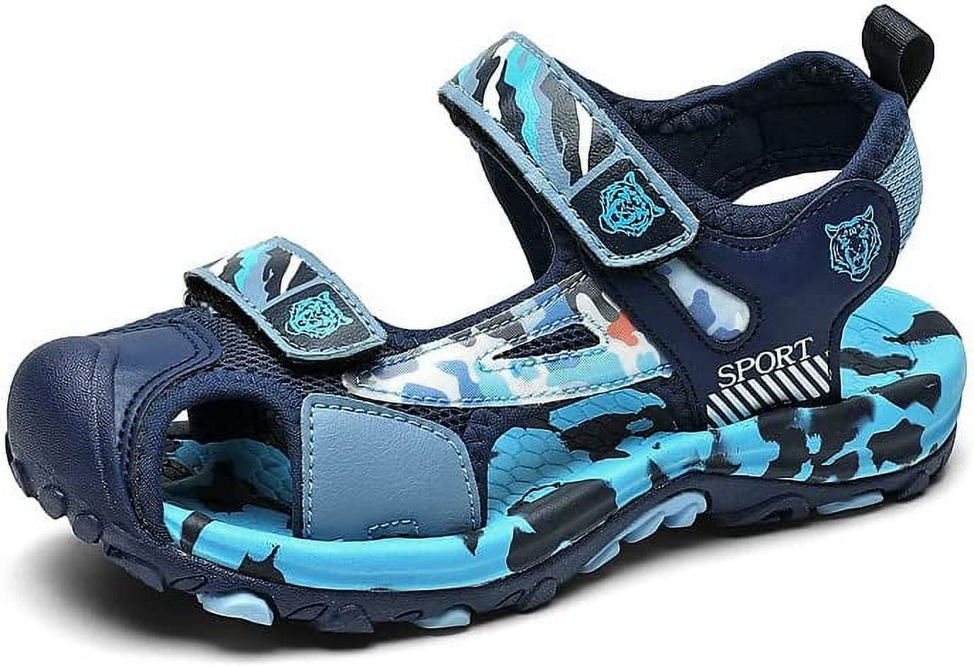 KAQ Boys Sandals Closed Toe Athletic Sports Summer Sandals Little Kid ...