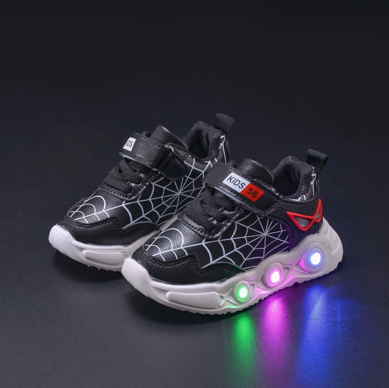 KAQ Children Spider Sneakers with Unique Illumination and Fashion ...