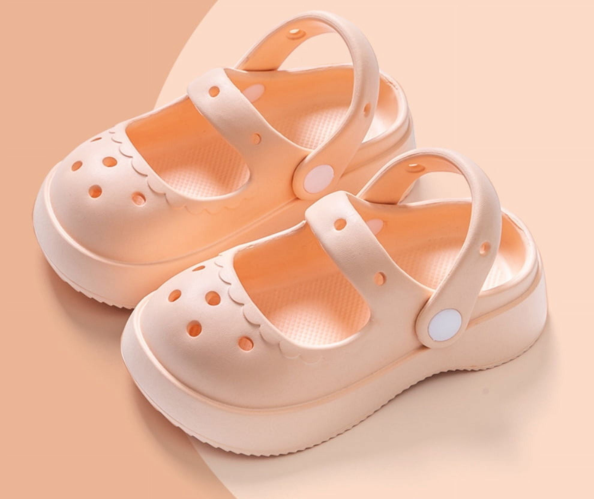 KAQ Cute Platform Clogs for Women - Flower Cut-Out Slide Style ...