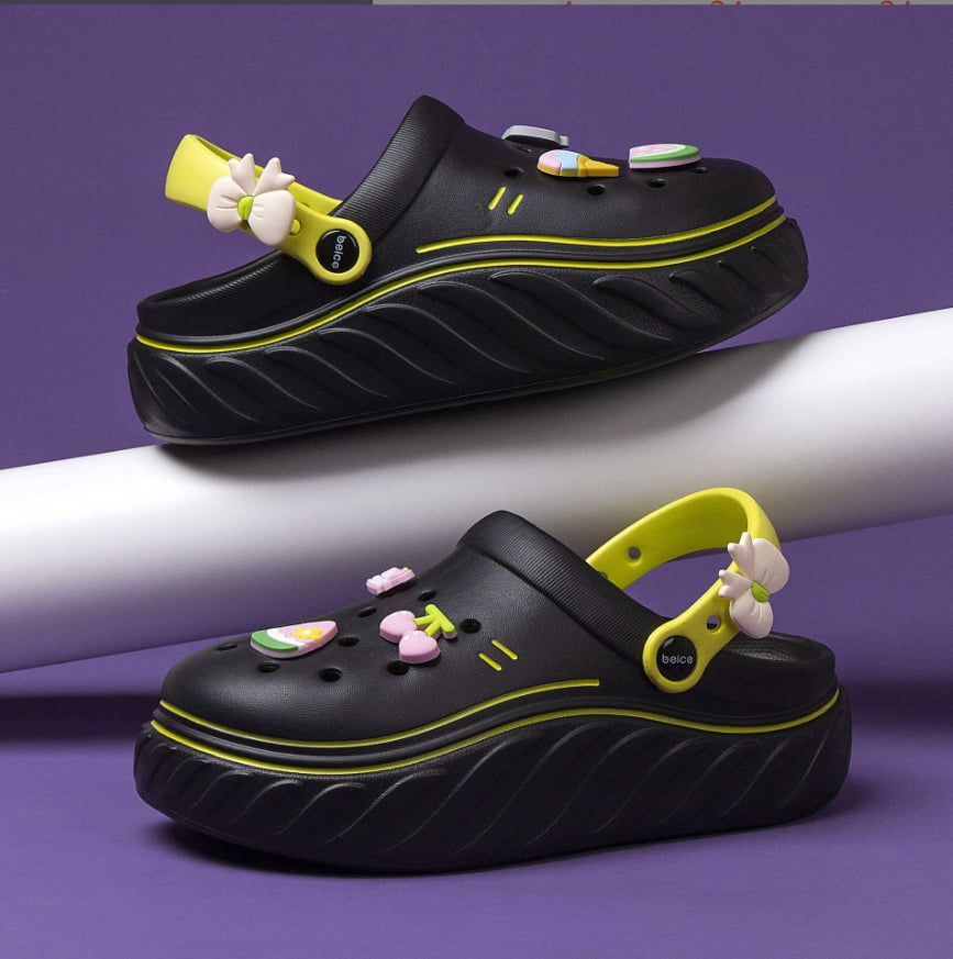KAQ Gardener Platform Clogs Slippers Hight Heels Mules Clog Slip on ...