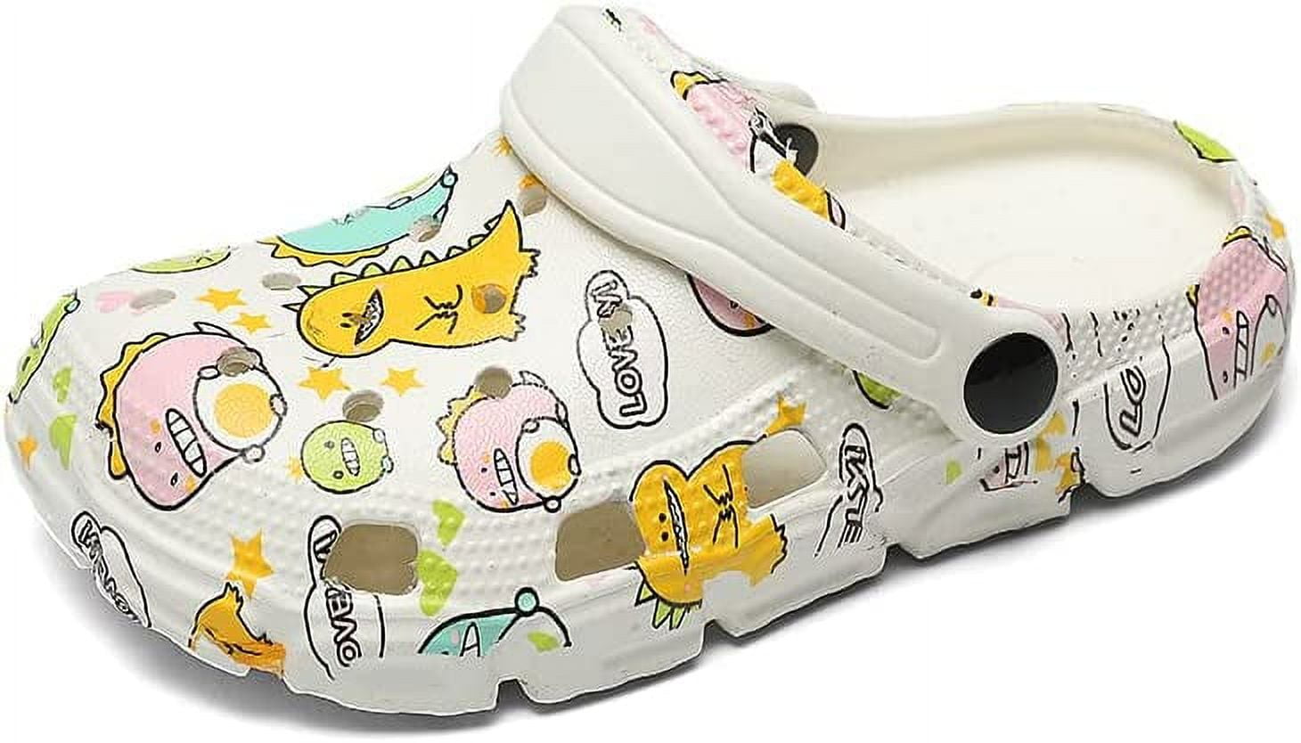 KAQ Kids Cute Clogs Cartoon Garden Shoes for Boys Girls, Non-Slip ...
