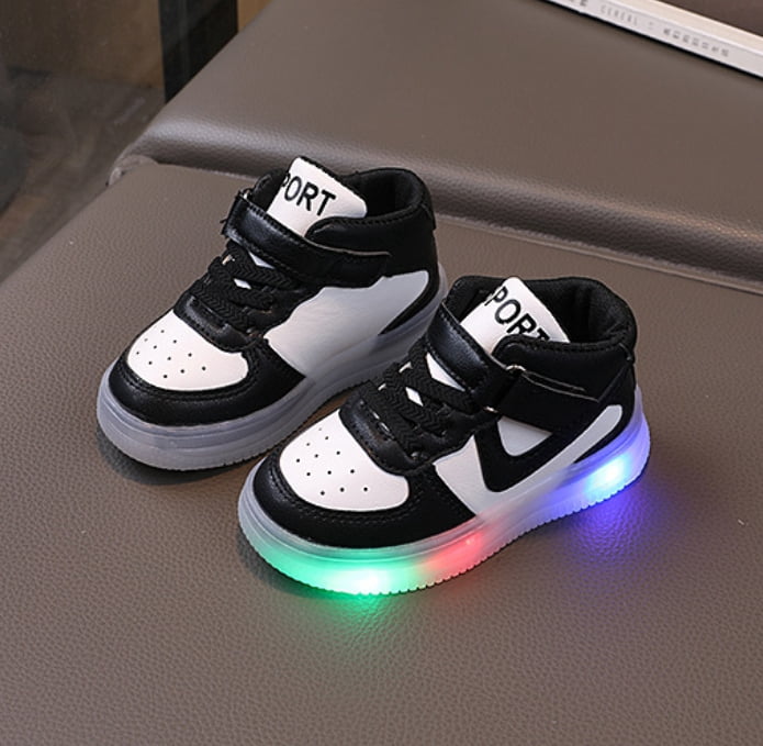 KAQ LED Shoes for Kids Light Up Shoes Boys Girls Fashion High Top LED ...