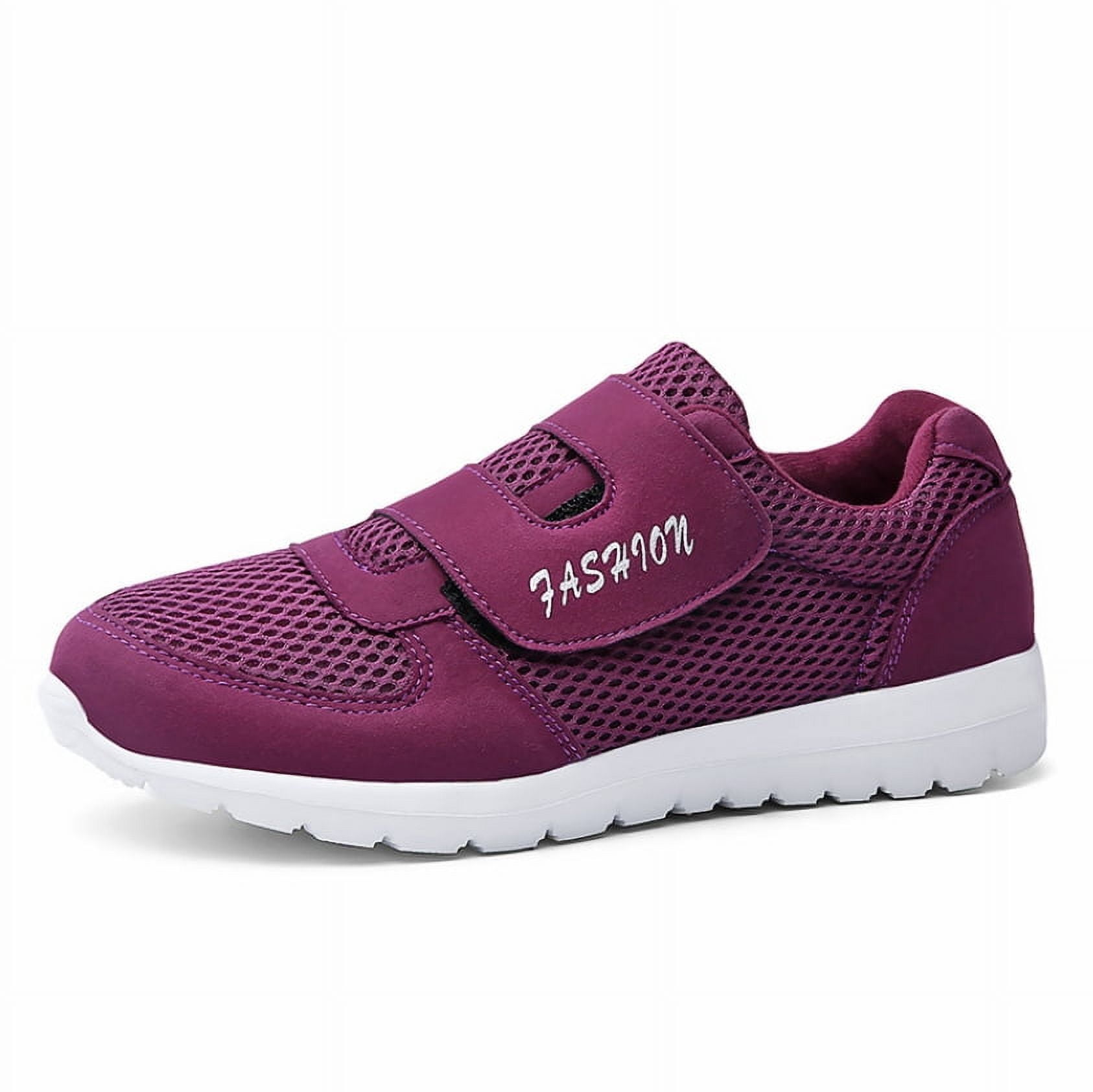 KAQ Leader Show Women's Elderly Casual Comfort Walking Shoe Safety ...