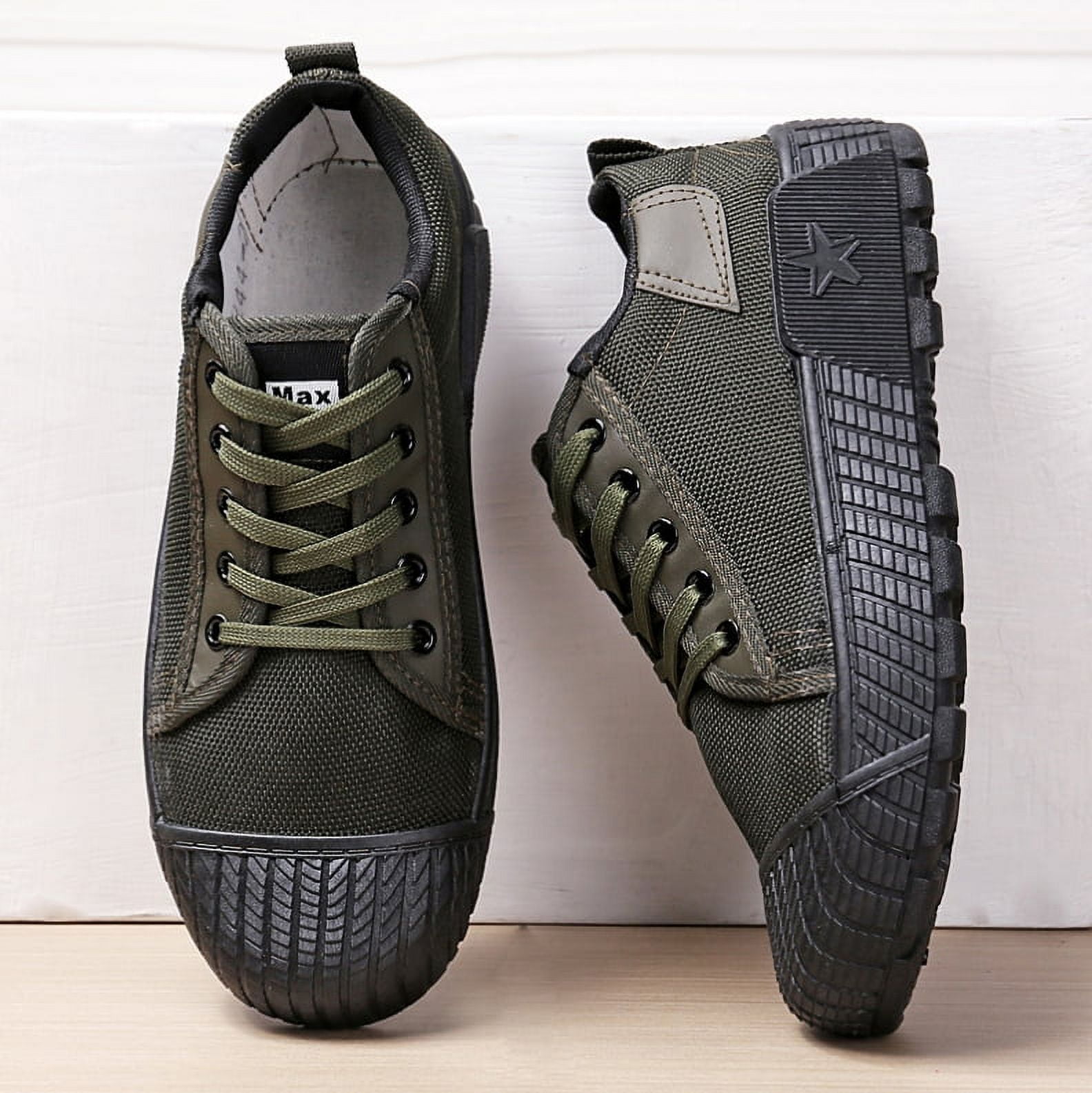 KAQ Not Fashion Men Shoes Nostalgic Army Green Casual Shoes Farmer ...