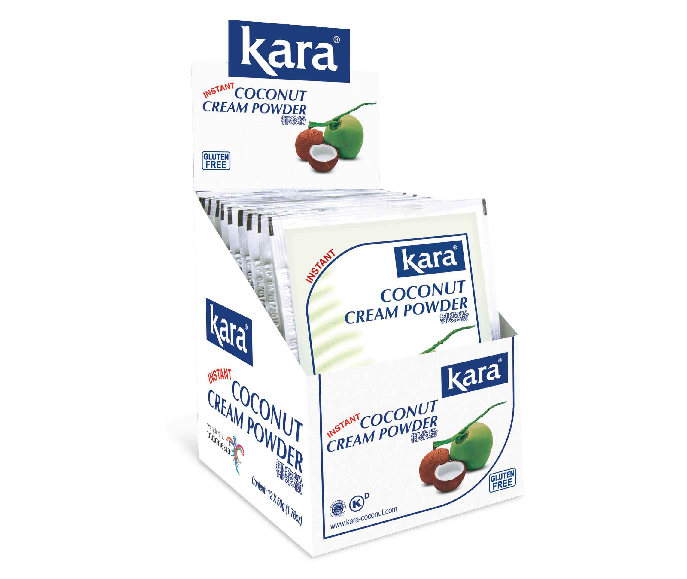 KARA COCONUT CREAM POWDER 12 PACKS/DISPLAY BOX, 1.76 OZ(50G) - Walmart.com