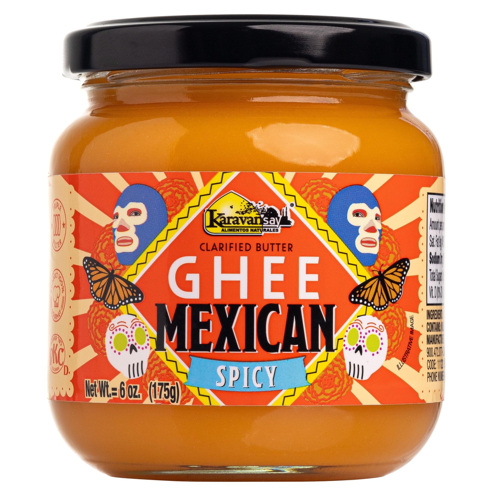 KARAVANSAY MEXICAN GHEE, 100% NATURAL, 6 oz, CLARIFIED BUTTER GHEE WITH ...