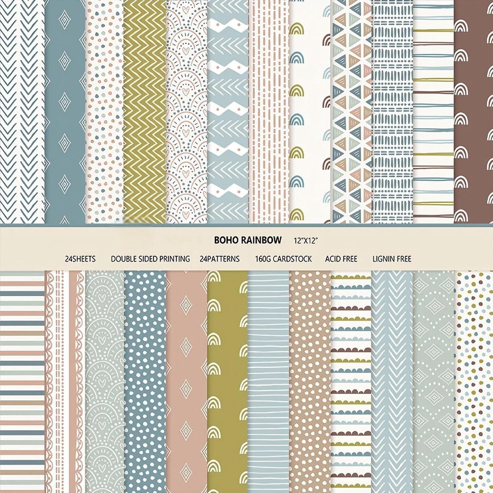 KARDLURY 72 Sheets Double Sided Printing 12 x 12 Inches Vintage ...