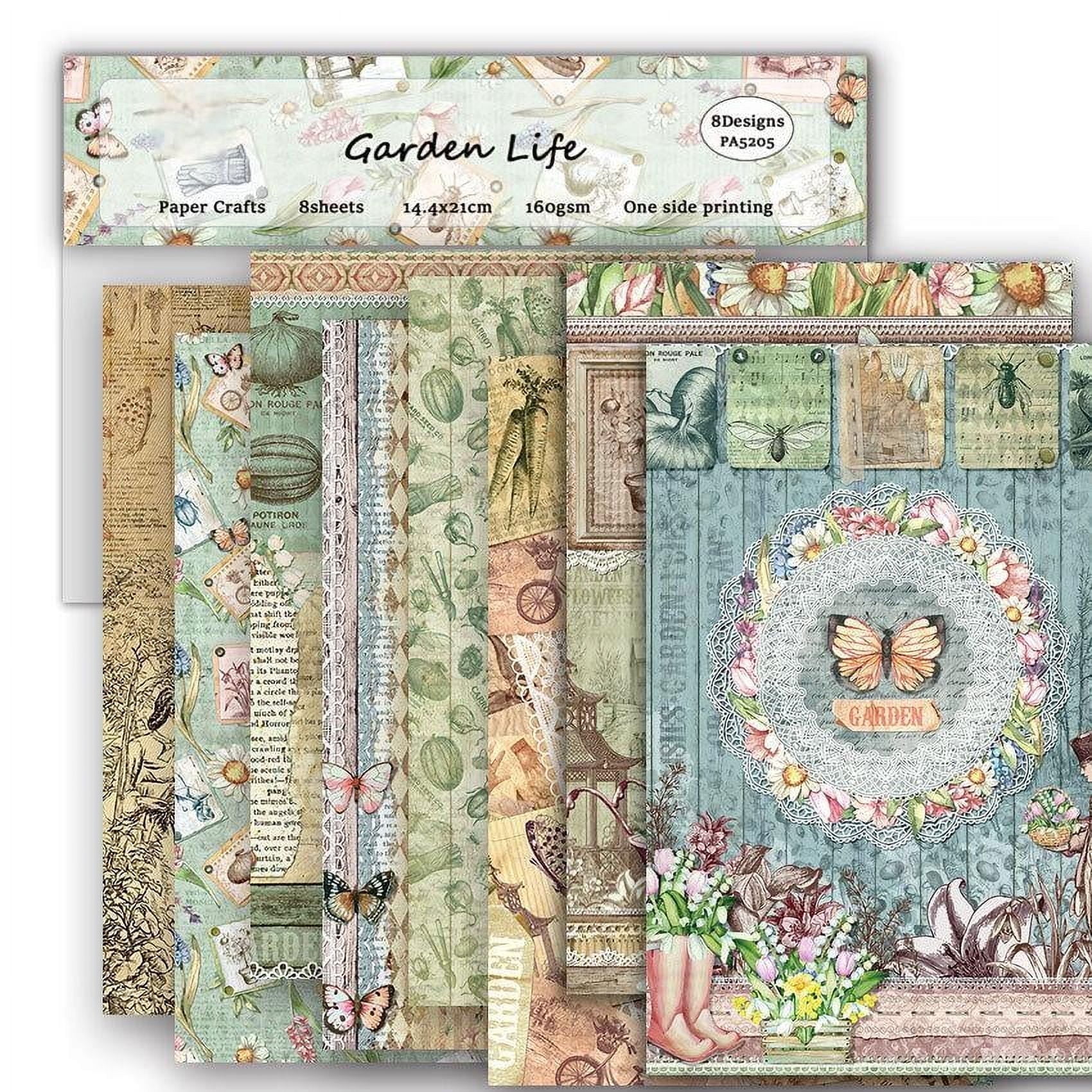 KARDLURY A5 Size Scrapbook Paper, 24 Sheets Single Sided Colored ...