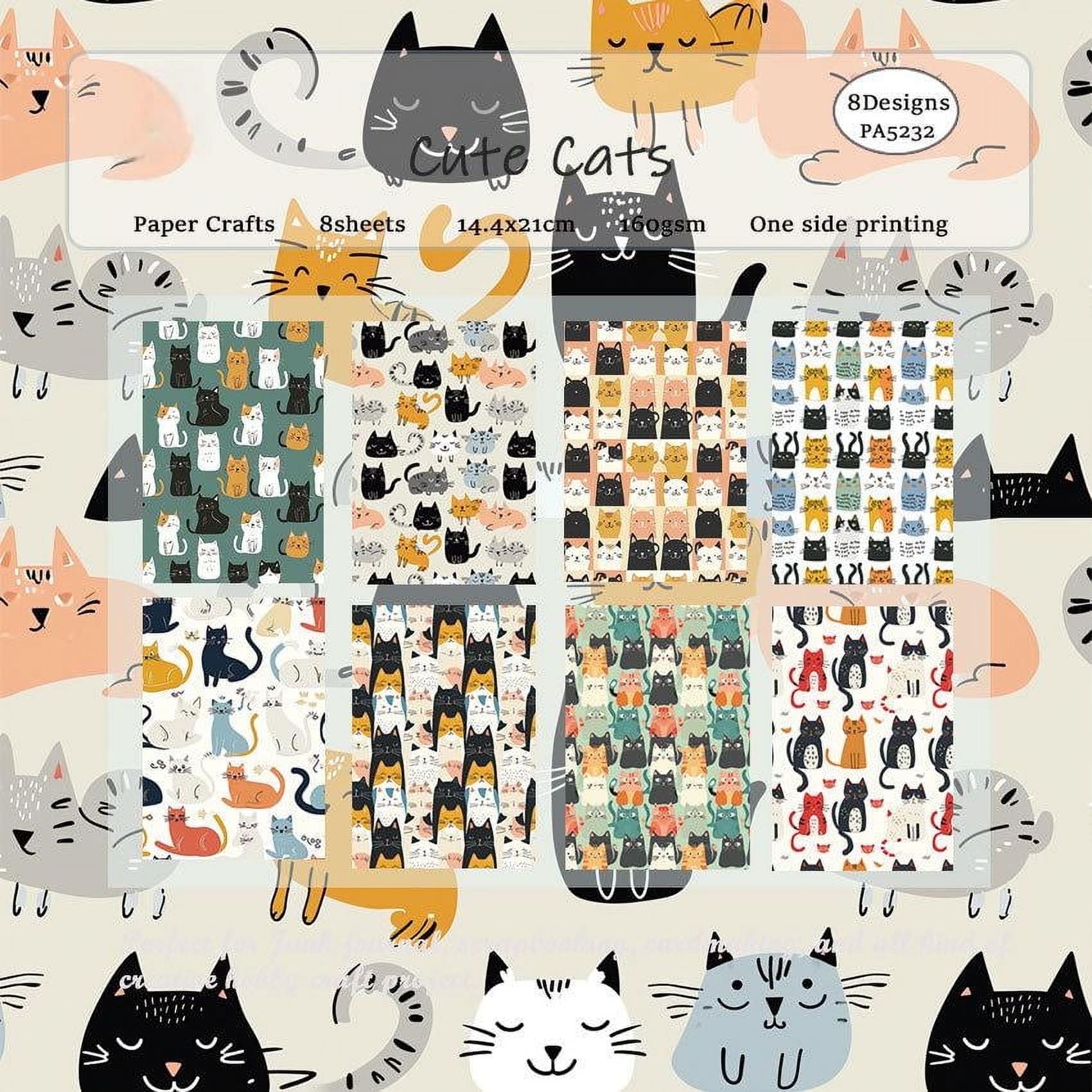 KARDLURY A5 Size Scrapbook Paper, 24 Sheets Single Sided Colored ...