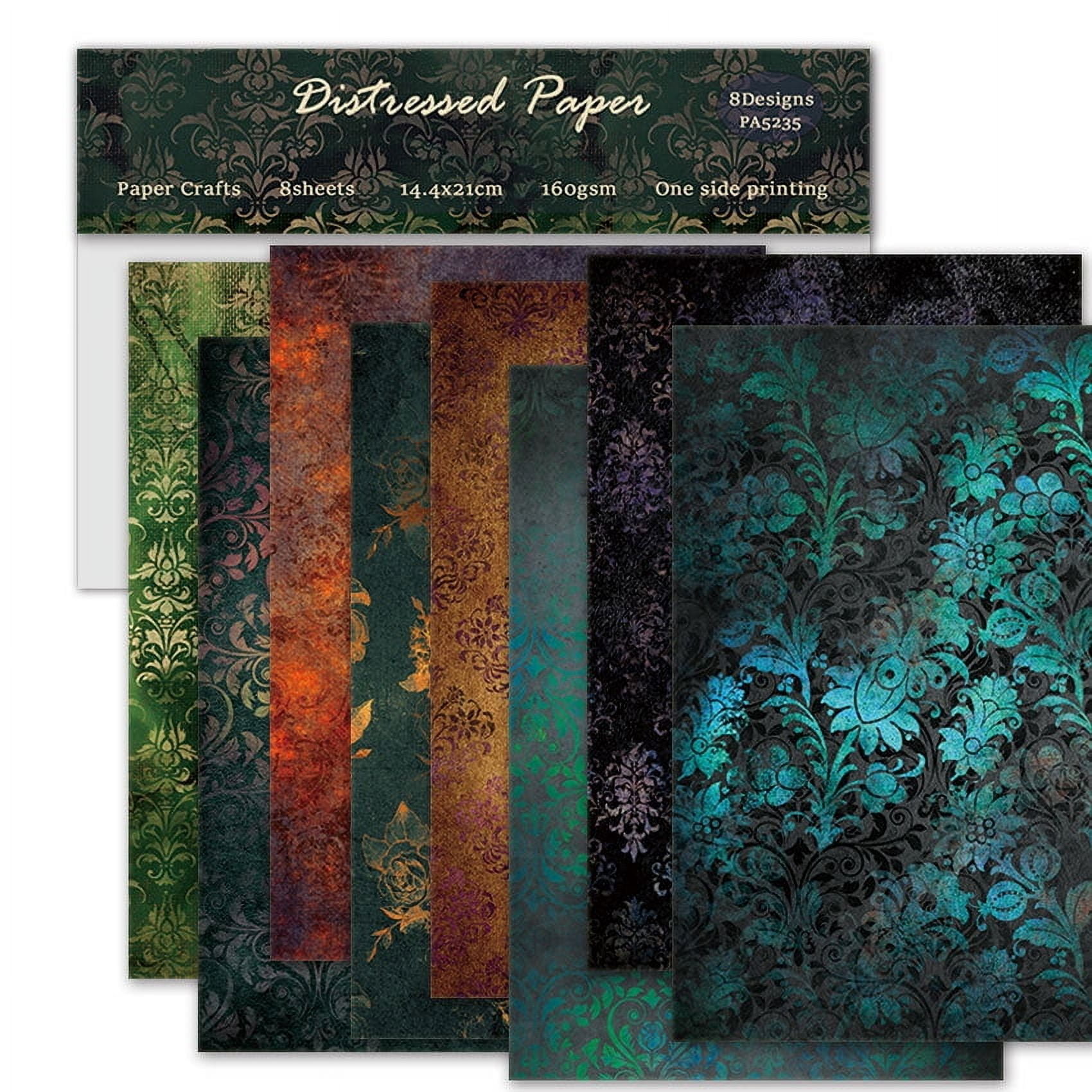 KARDLURY A5 Size Scrapbook Paper, 16 Sheets Single Sided Colored ...