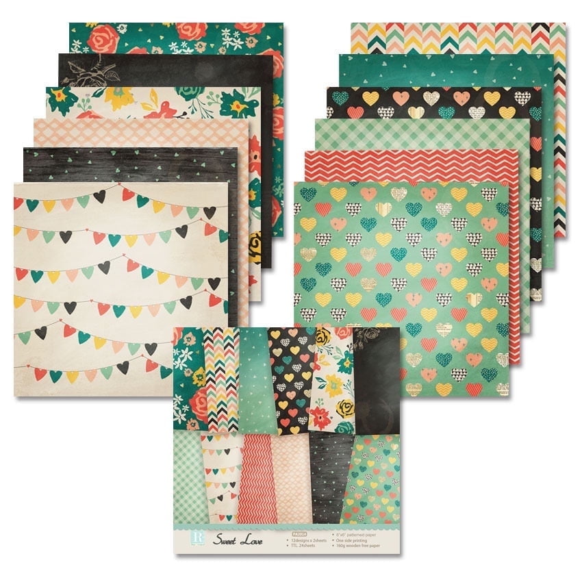 KARDLURY Scrapbook Paper, 48 Sheets Vintage Craft Paper Pad, 6'' x 6 ...