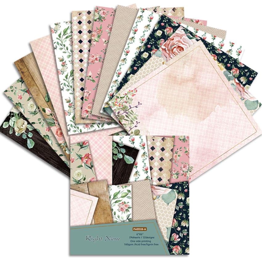 KARDLURY Scrapbook Paper Pack, 48 Sheets 6'' x 6'' Single Sided Vintage ...