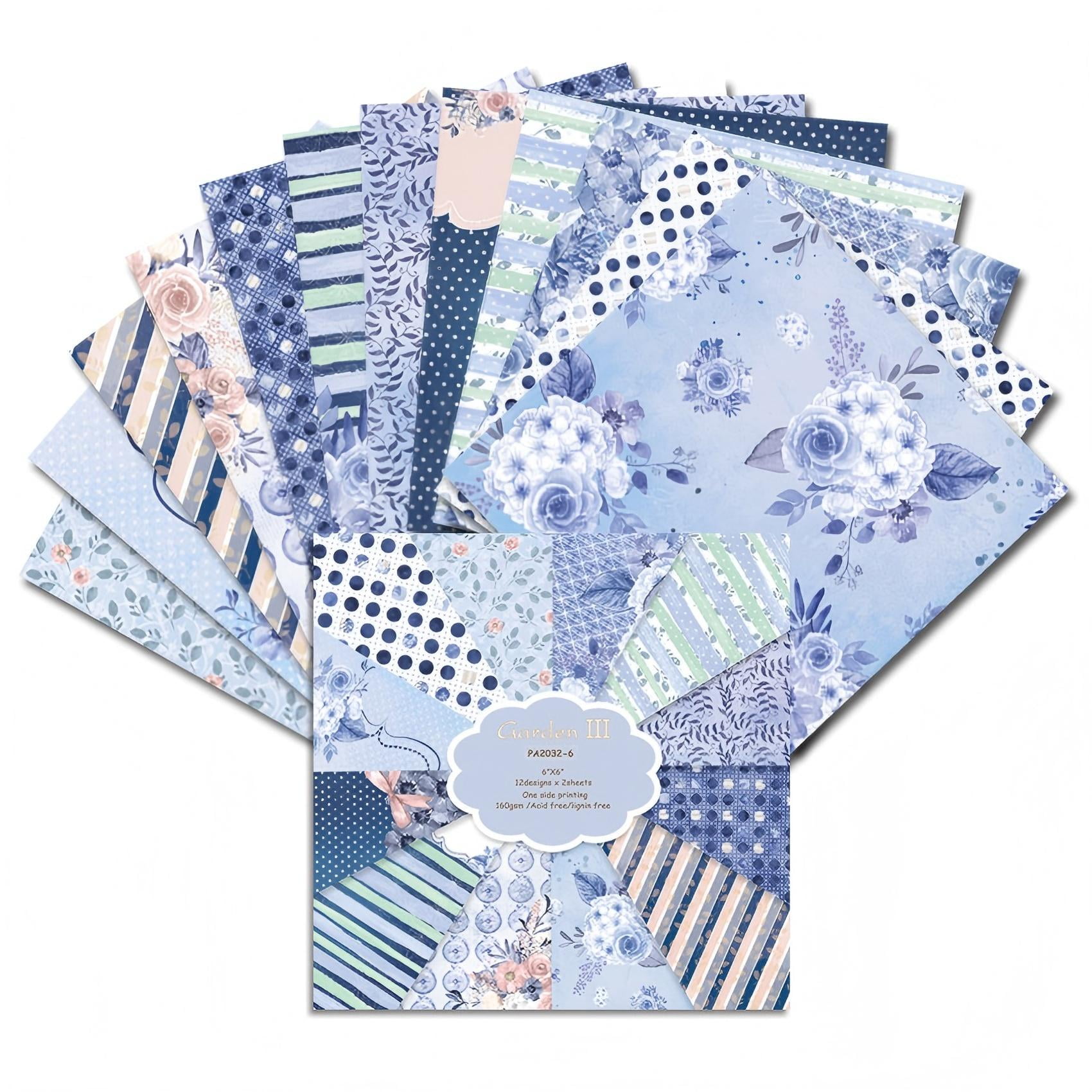 KARDLURY Scrapbook Paper Pack, 48 Sheets 6'' x 6'' Single Sided Vintage ...