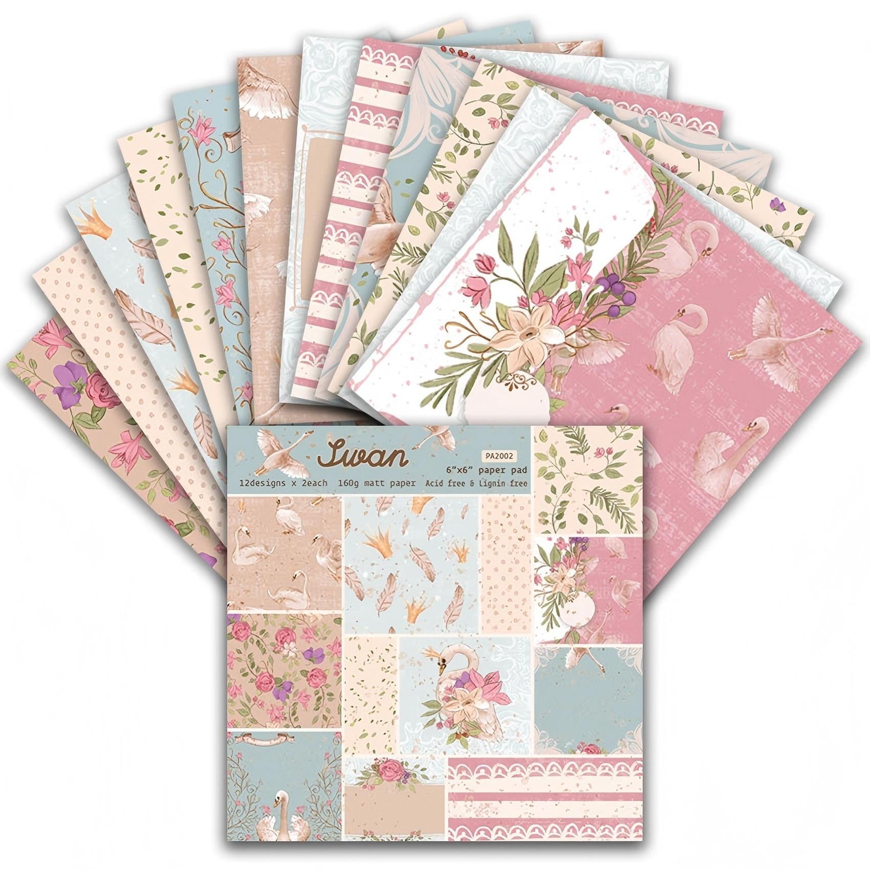 KARDLURY Scrapbook Paper Pack, 48 Sheets 6'' x 6'' Single Sided Vintage ...