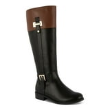 KAREN SCOTT Womens Black Color Block Goring Padded Buckle Accent Edenn ...