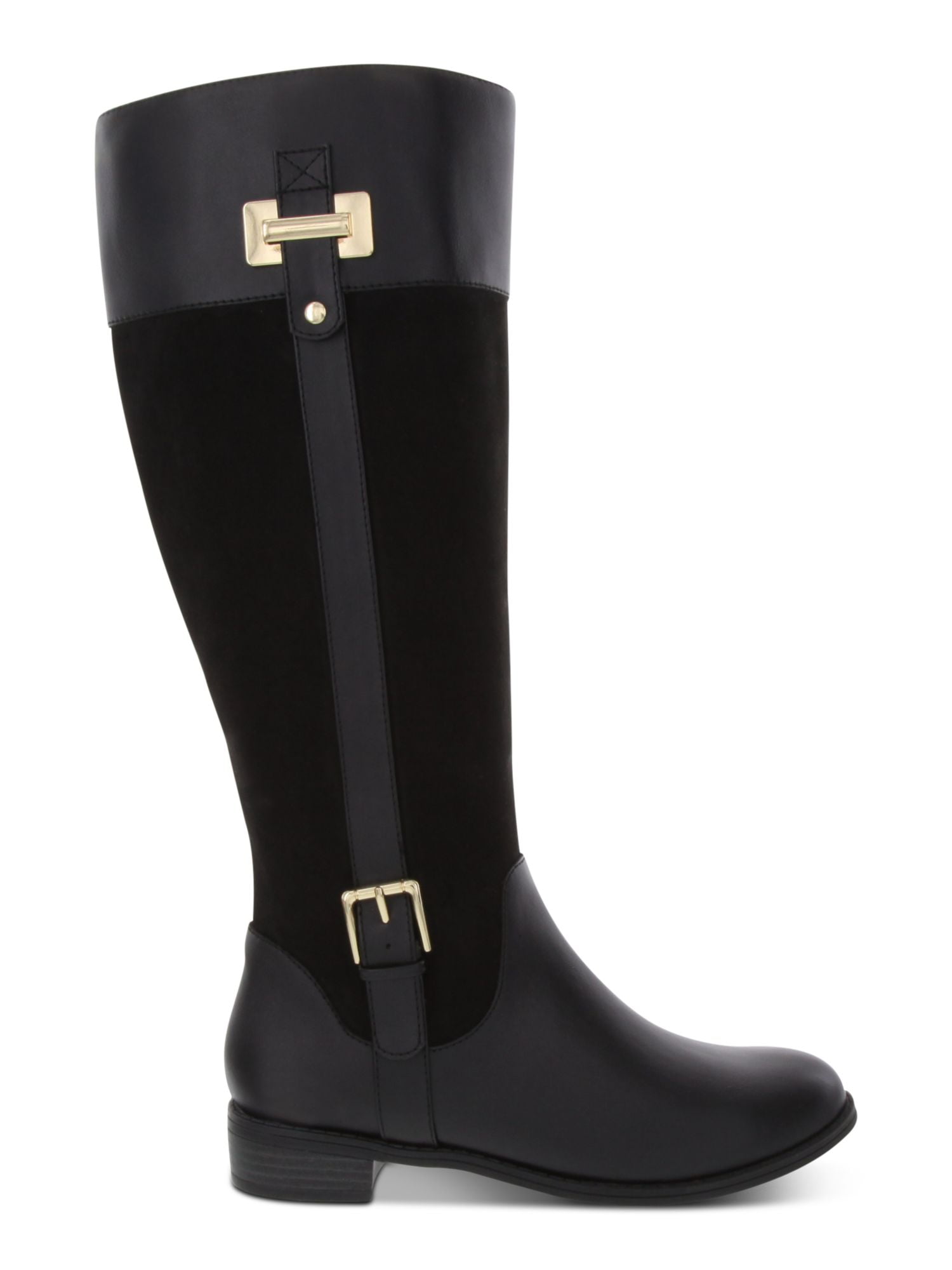 KAREN SCOTT Womens Black Studded Hardware Cushioned Buckle Accent ...