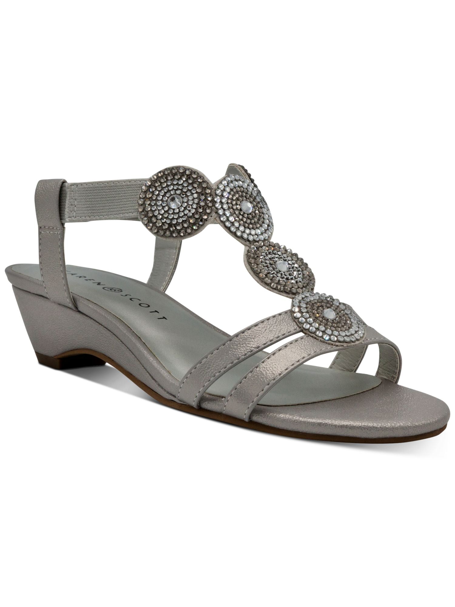 KAREN SCOTT Womens Silver Gladiator Inspired Rhinestone Medallion ...