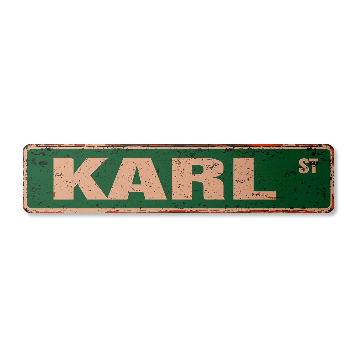 KARL Vintage Plastic Street Sign Childrens Name Room Sign | Indoor ...