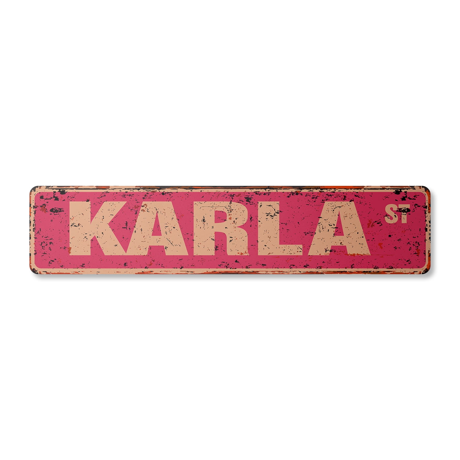 KARLA Vintage Plastic Street Sign Childrens Name Room Sign | Indoor ...