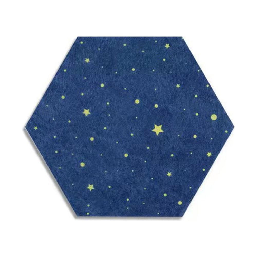 KARLSITEK 1 Pcs Hexagon Self Adhesive Felt Board Tiles with 5 Push Pins ...