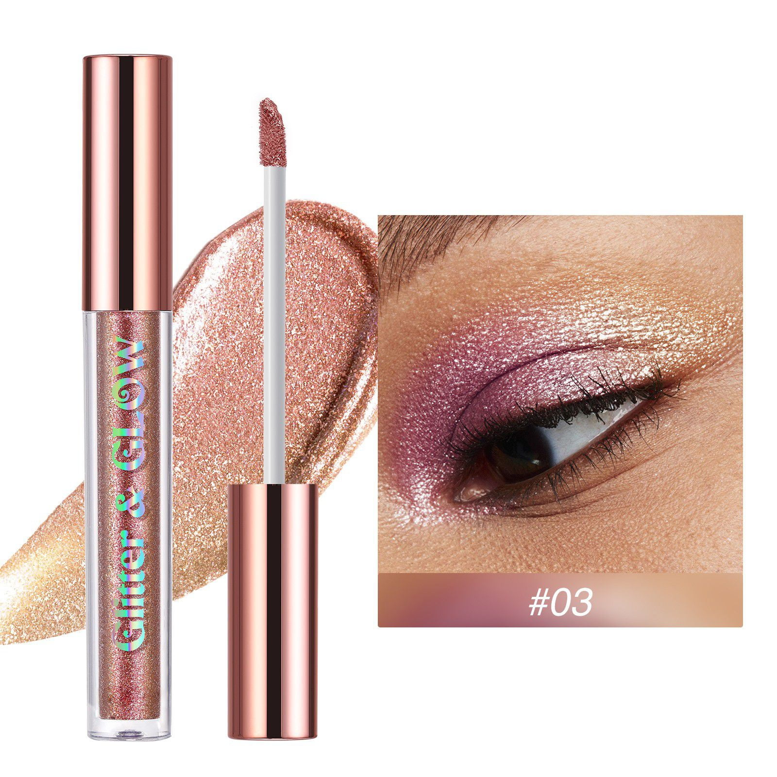 KARLSITEK 10 Colors Waterproof Glitter Twinkling Liquid Eye Shadow ...