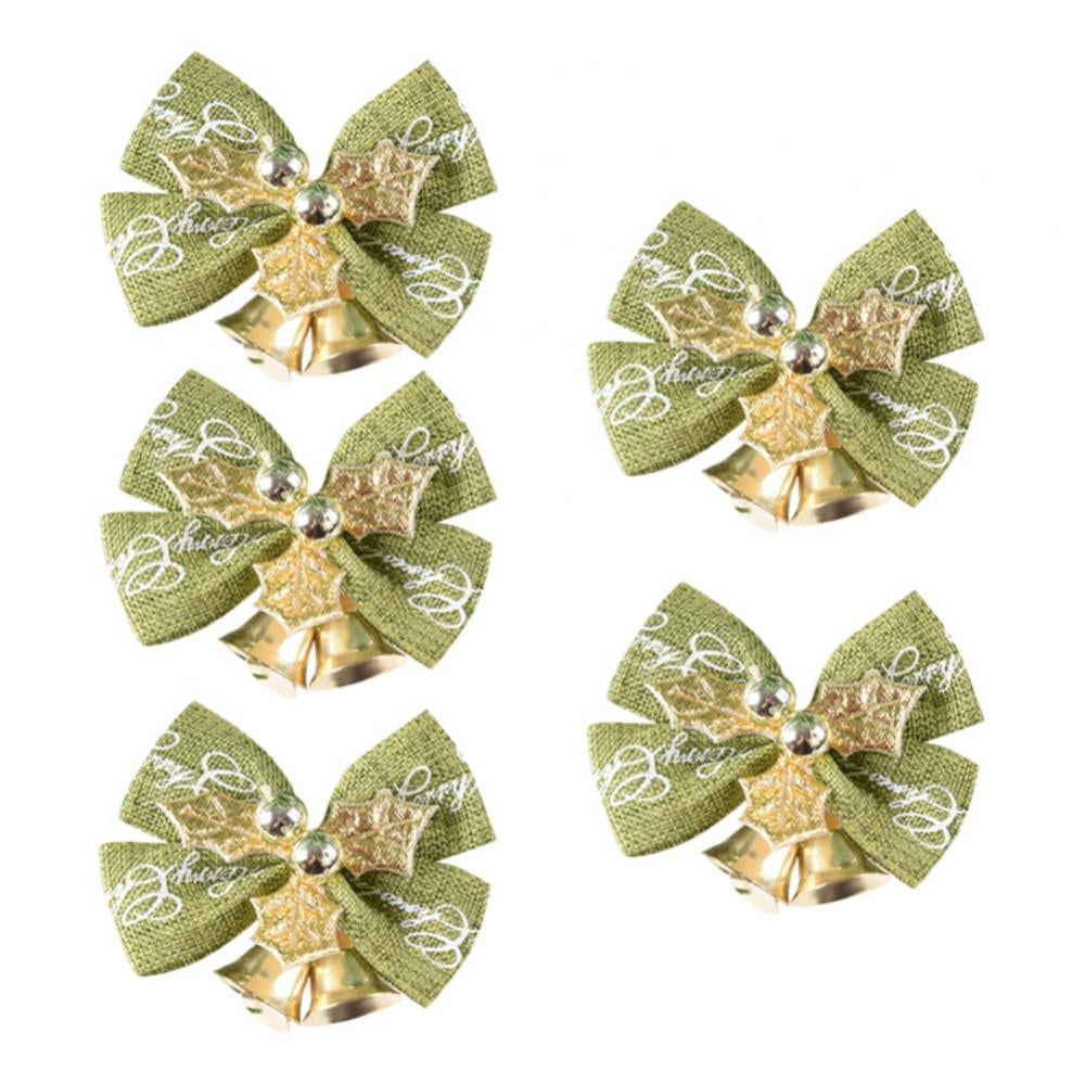 KARLSITEK 10 Pieces Red Velvet Bow with Jingle Bells Christmas Wreath ...