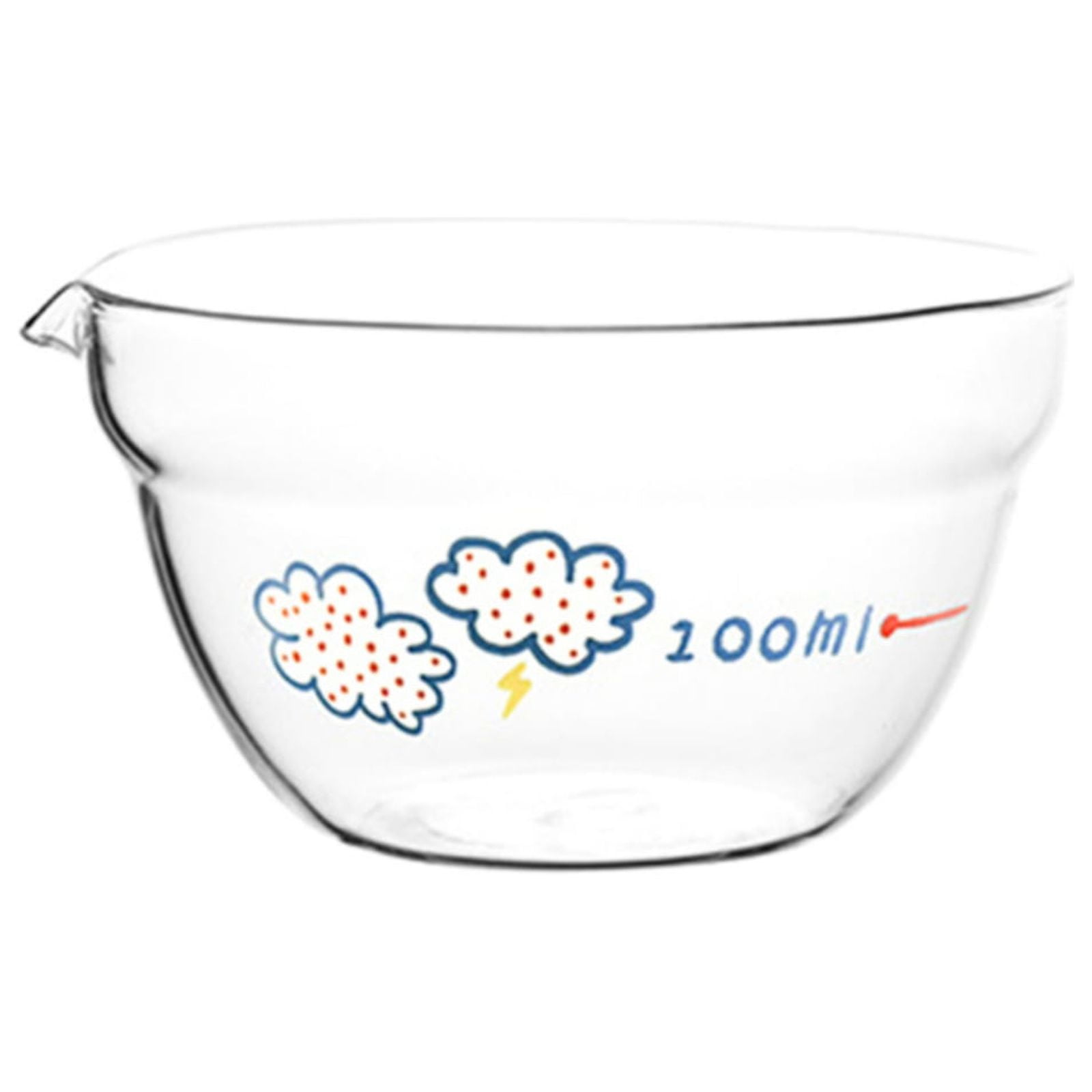 KARLSITEK 100ML Glass Measuring Cup Measuring Bowl Liquid Measurements ...