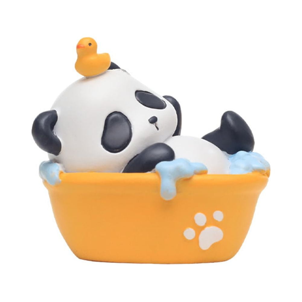 KARLSITEK Cartoon Miniature Resin Panda Figurines Cute Panda Doll Toys ...