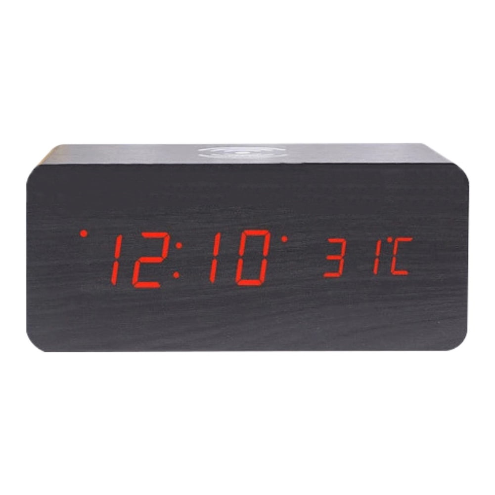 KARLSITEK Wooden Digital Alarm Clock Multifunctional Digital Alarm ...