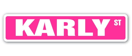 KARLY Street Sign Childrens Name Room Sign | Indoor/Outdoor | 18" Wide ...