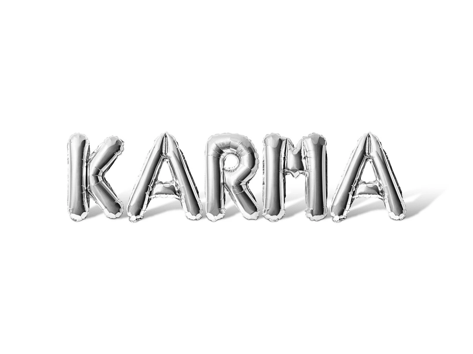 KARMA Letter Script Balloon Banner - Birthday Party Supply Decorations ...