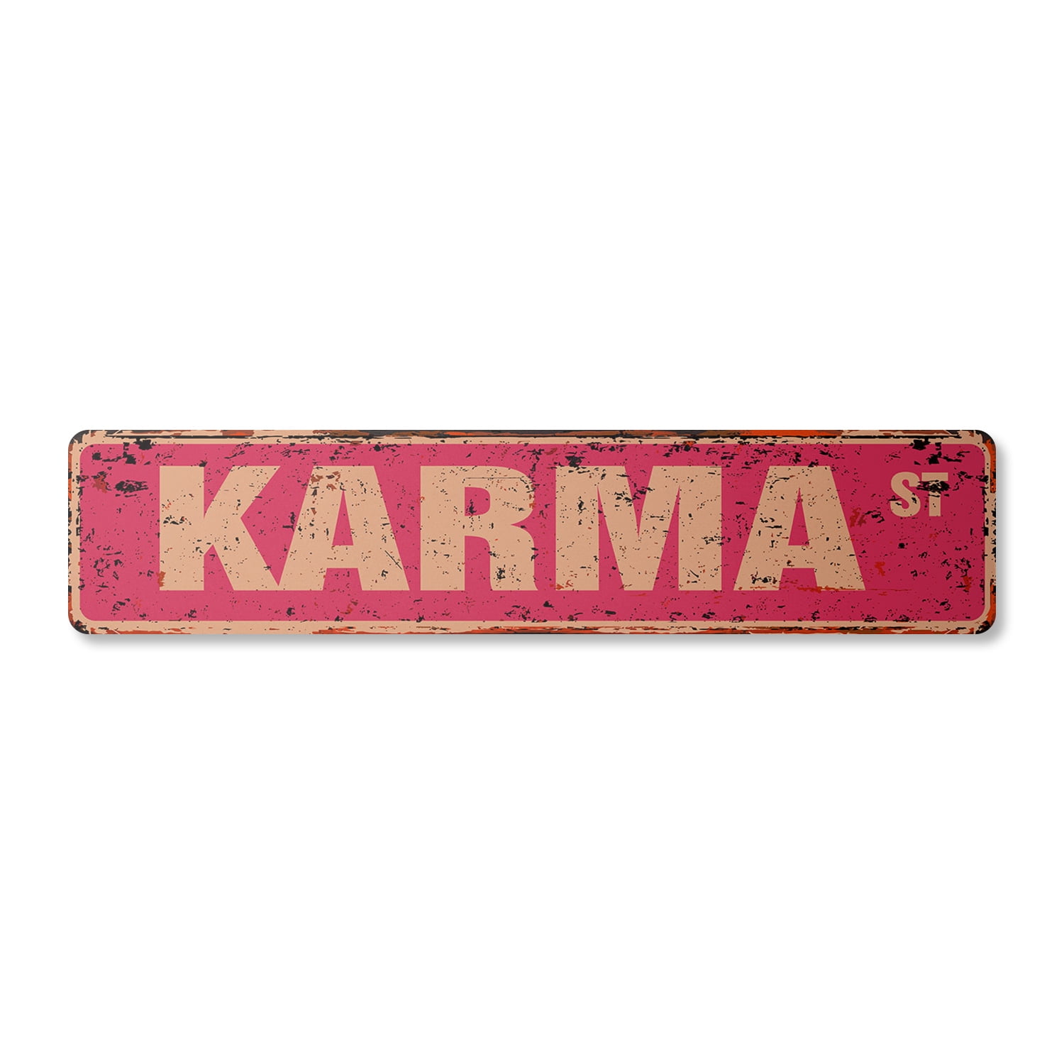 KARMA Vintage Plastic Street Sign Childrens Name Room Sign | Indoor ...