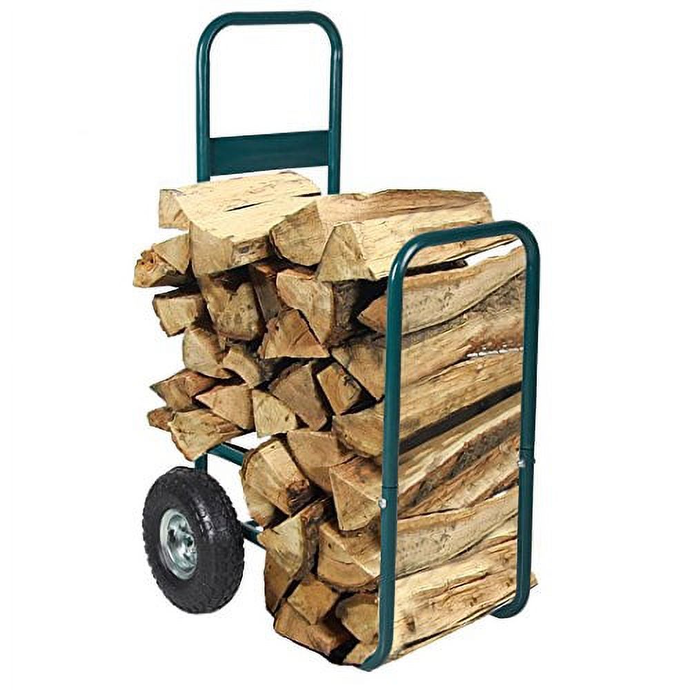 KARMAS PRODUCT Firewood Log Cart Carrier, Outdoor and Indoor Green ...
