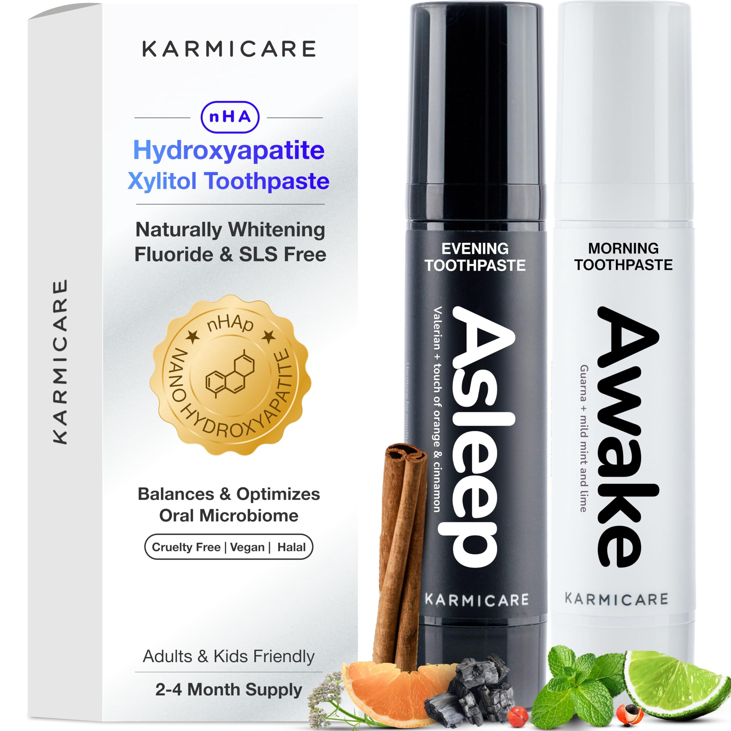 KARMICARE Duo Nano Hydroxyapatite IFF17 Toothpaste with Xylitol - with ...