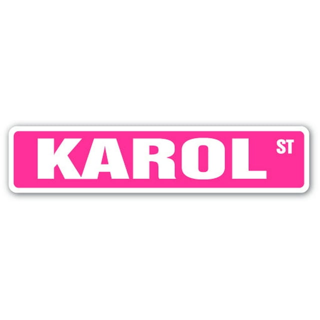 KAROL Street Sign Childrens Name Room Sign | Indoor/Outdoor | 36" Wide ...