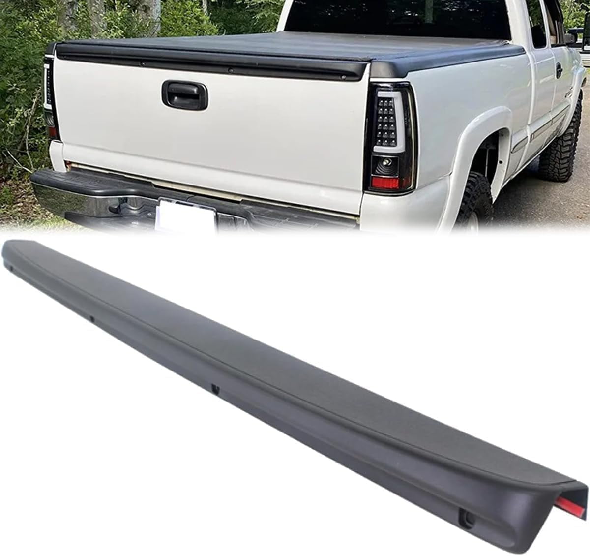 KARPAL Tailgate Molding Spoiler Cap Top Protector Trim Compatible with ...