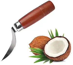 KARRMAS Coconut Shell Remover Tool - Premium Wooden Handle & Stainless ...