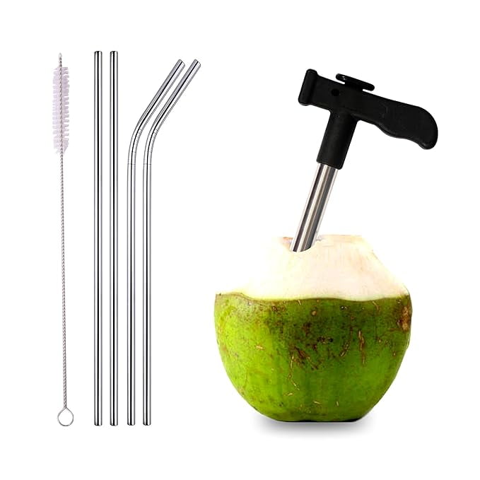 KARRMAS Stainless Steel Coconut Opener Tool Set – Effortless Coconut ...