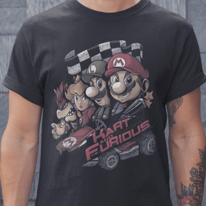 KART AND FURIOUS FAST & FURIOUS MARIO KART MASHUP T-SHIRT - Walmart.com