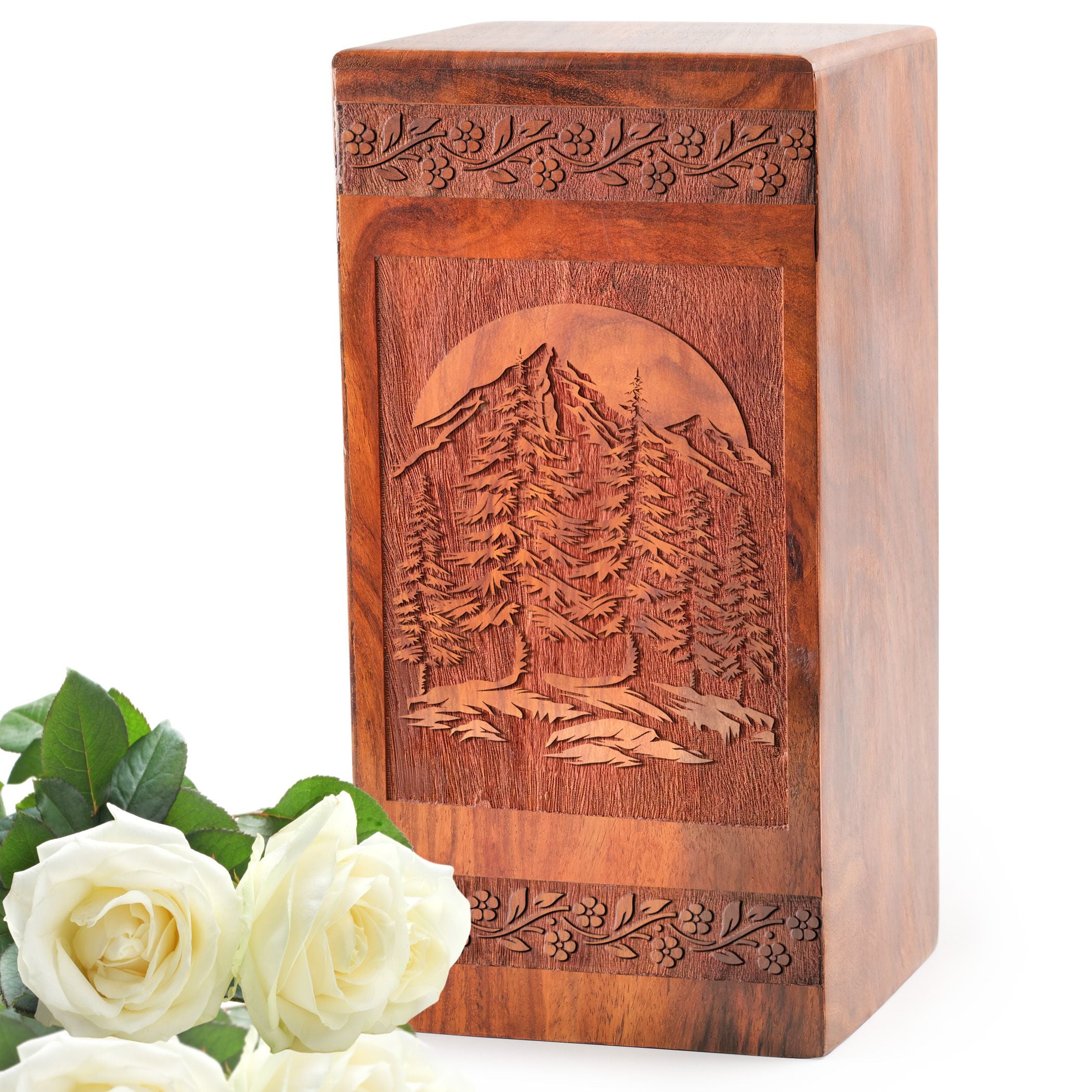 KARYLIZ Alpine Meadow Wood Boxes - Urn For Ashes Adult Male - Funeral Urns For Ashes Adult ...