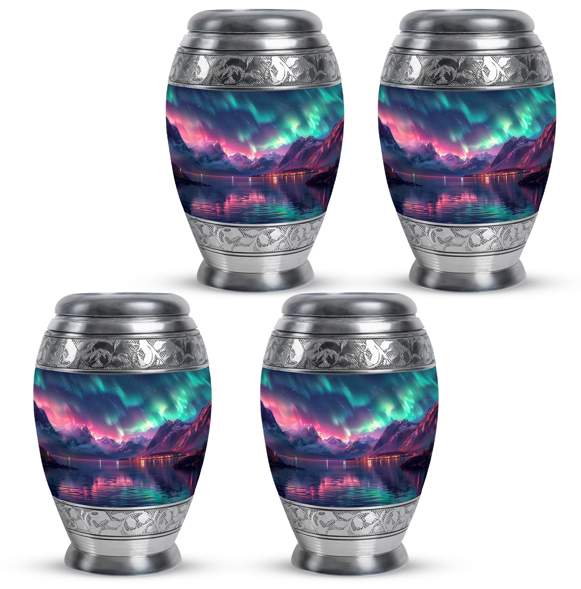 KARYLIZ Aurora Borealis Keepsake Urn - Funeral Ash Urns - Small Urn For ...