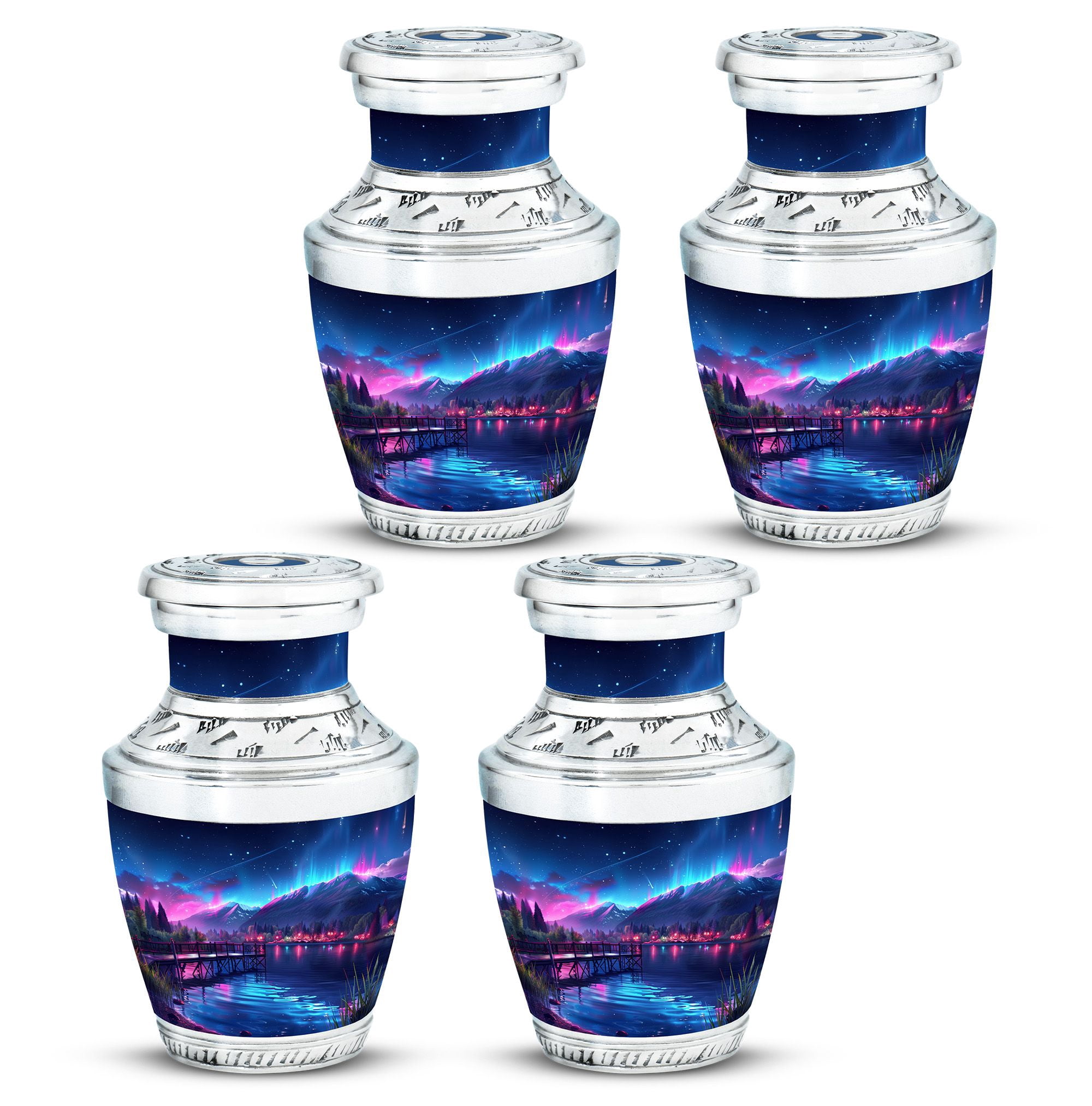 KARYLIZ Aurora Borealis Northern Lights Cremation Urn Human Ashes - Urn ...