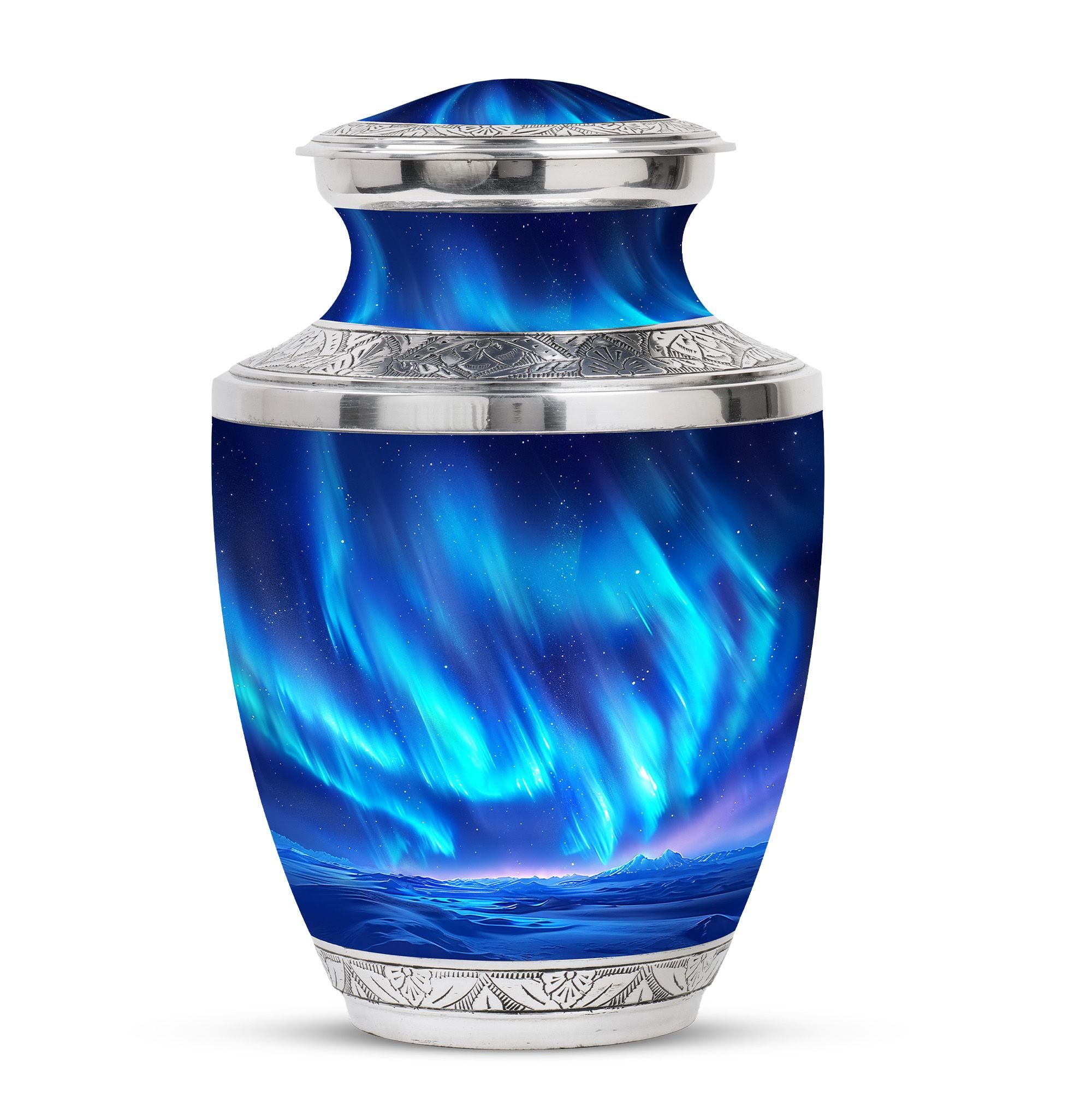 KARYLIZ Aurora Borealis Northern Lights Urn For Mom & Dad - Memorial ...