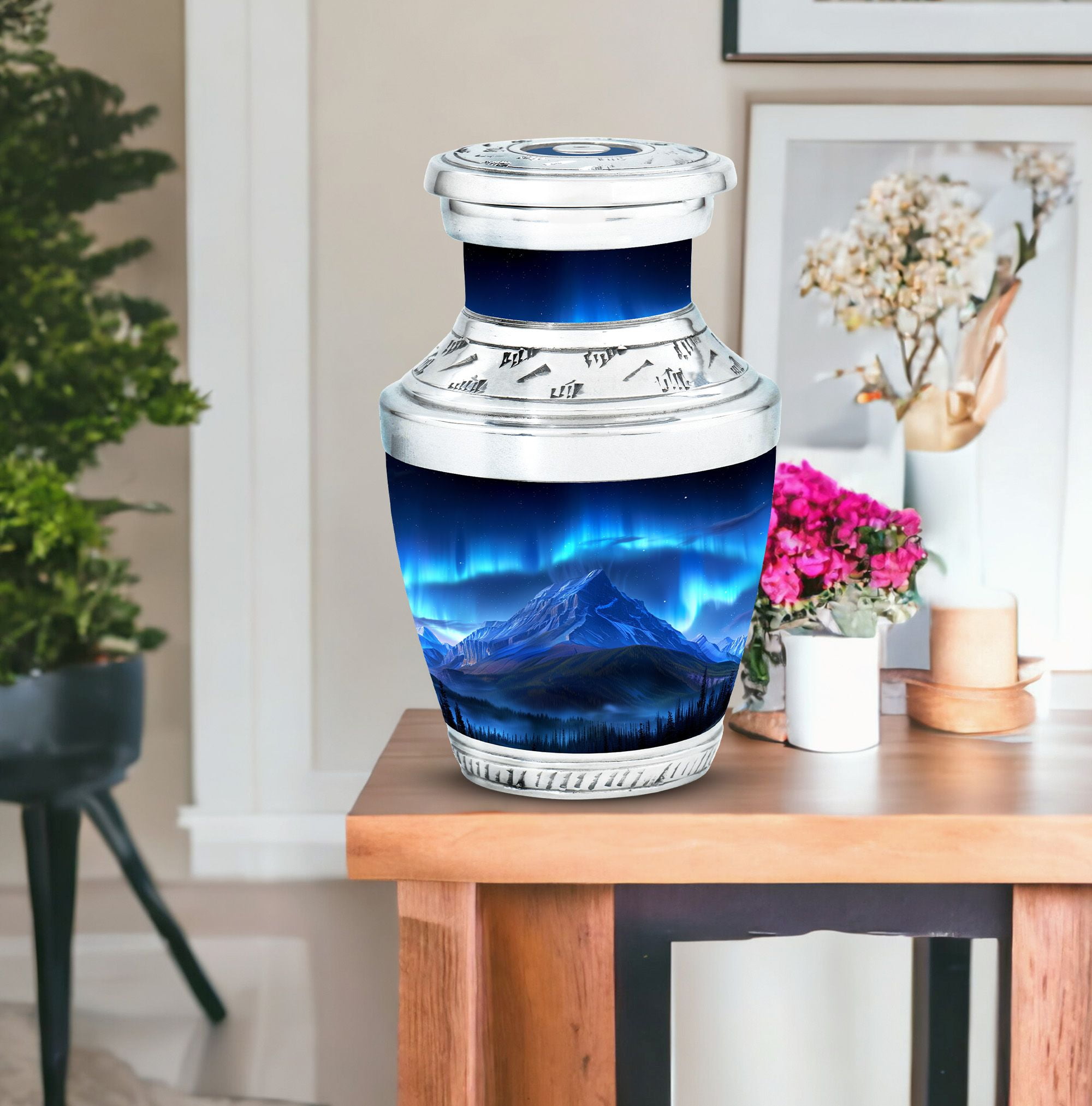 KARYLIZ Aurora Borealis Urn For Adults Ashes Female & Male - Burial ...