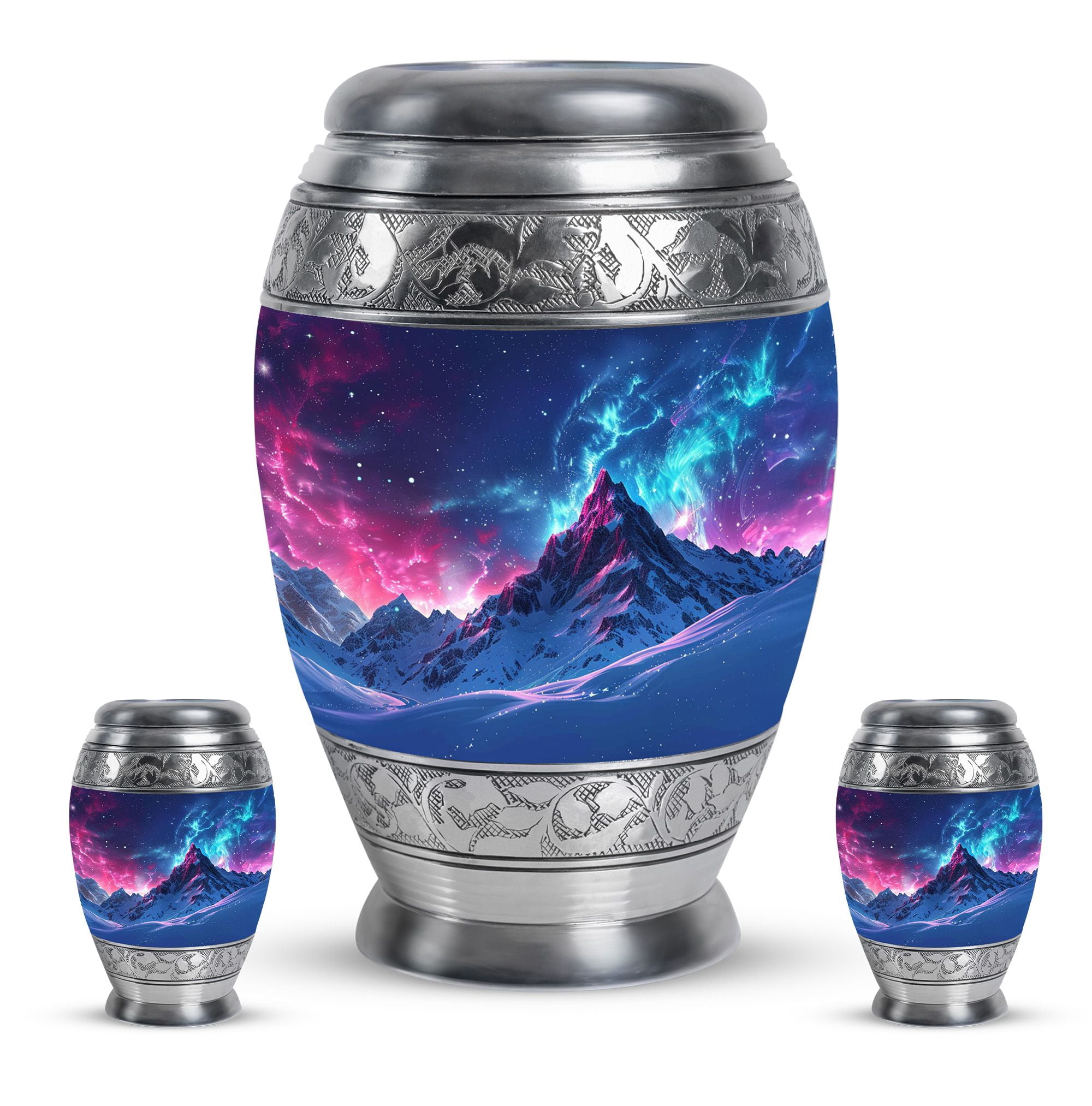 KARYLIZ Aurora Borealis Urn For Ashes Adult Male - Small Urns For Human ...
