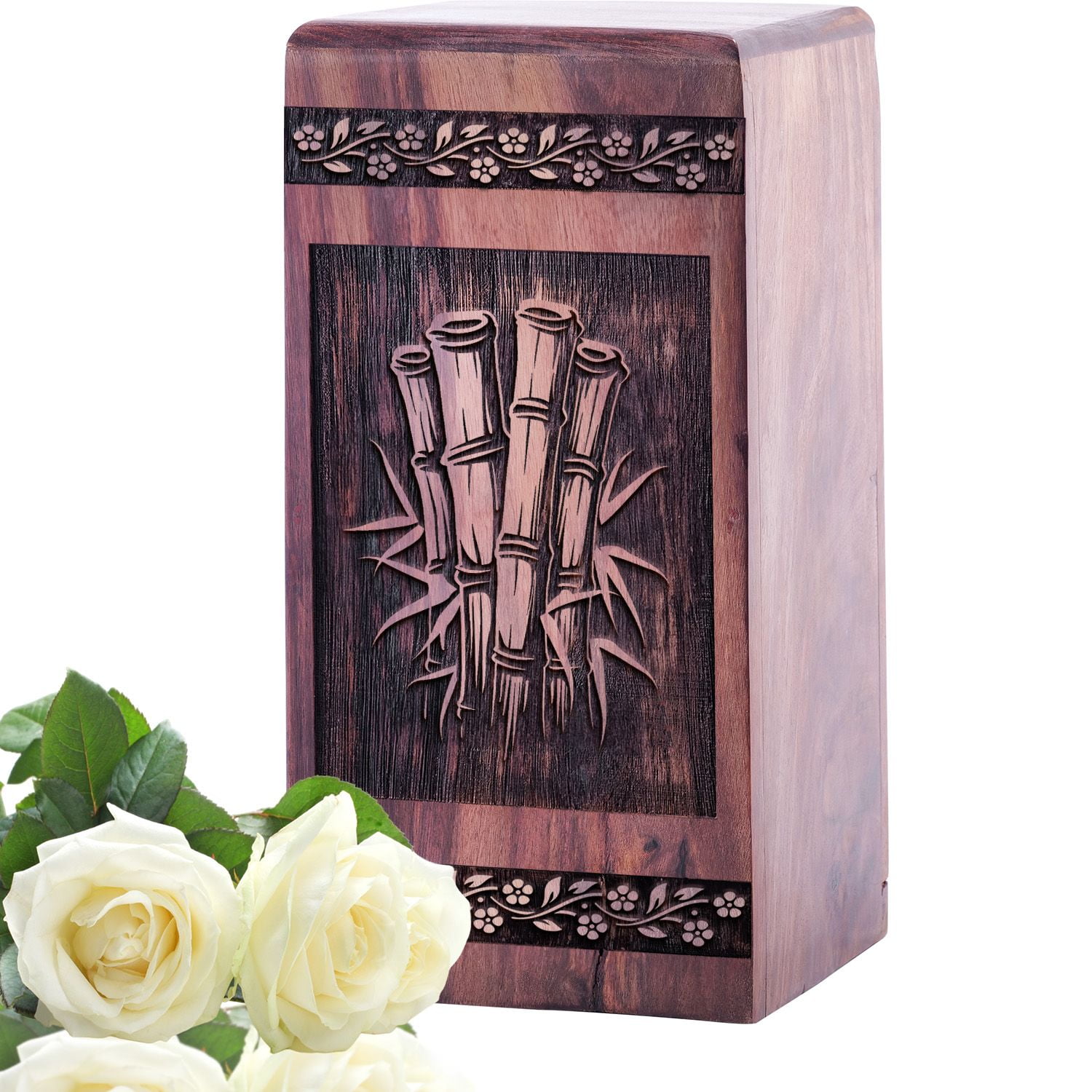 KARYLIZ Bamboo Wooden Urns For Men - Wood Urns For Human Ashes Urn ...
